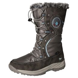 Mustang Shoes Winterstiefel, Snowboots, Outdoorstiefel in bequemer Weite taupe braun 34 34 Mit Schnellverschluss, Gummizug und Innen-Reißverschluss