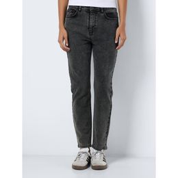 Noisy may High-waist-Jeans &raquo;NMMONI HW STRAIGHT ANK ACID AZ391DG NOOS&laquo; Dark Grey Denim 32 - L&auml;nge 32 L&auml;nge 32 32 Slim-Fit Schnitt schmiegt sich eng...