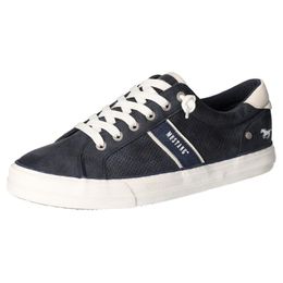 Mustang Shoes Slip-On Sneaker mit stylischem Seitenstreifen, Freizeitschuh, Halbschuh, Schn&uuml;rschuh navy-wei&szlig; 43 43 Sneaker mit aufwendigen Ziern&auml;hten
