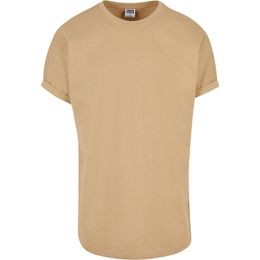Urban Classics T-Shirt &raquo;Herren Long Shaped Turnup Tee&laquo; 1 Stk. unionbeige XL XL KLARES DESIGN: Minimalistisch und vielseitig kombinierbar