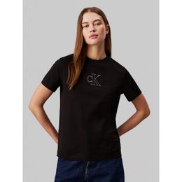 Calvin Klein Jeans T-Shirt &raquo;OUTLINED CK REGULAR TEE&laquo; mit Markenlabel Ck Black XS (34) XS (34) Shirt von Calvin Klein Jeans Womanswear