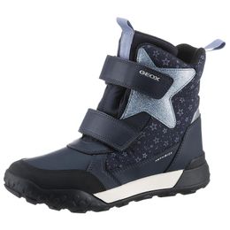 Geox Winterboots »J TREKKYUP GIRL B ABX« Klettstiefel, Snowboots, Winterstiefel mit Metallic Look navy 26 26 Robuste Winterboots mit...