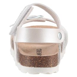 Kidsworld M&auml;dchen Kidsworld Riemchensandale Sommerschuh, Klettschuh, Urlaubschuh, Strandschuh in Metallic-Optik silber 29