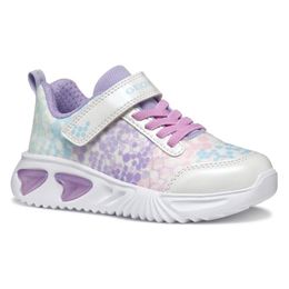 Geox Sneaker »J ASSISTER GIRL Blinkschuh«, Halbschuh, Klettschuh mit Textilfutter weiß-lila 27 27 Sportlicher Sneaker mit Blinkfunktion in der...