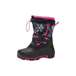 Kangaroos Winterstiefel &raquo;Kanga-Bean IV&laquo; Snowboots, Winterboots, Winterschuhe, wasserabweisend, gef&uuml;ttert jet black/neon pink 28 28 Winterstiefel...