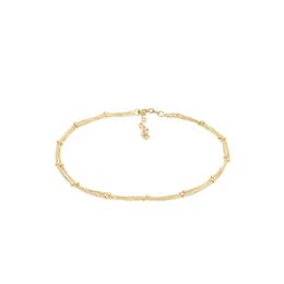 Elli Damen Fu&szlig;kette &raquo;Fu&szlig;kette mit Kugeln Zeitlos Schmuck Geschenk 925 Silber&laquo; gold