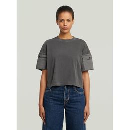 G-Star Raw G-STAR T-Shirt &raquo;Washed Mix Boxy Cropped T-Shirt&laquo; dk black gd XL XL Runder Ausschnitt