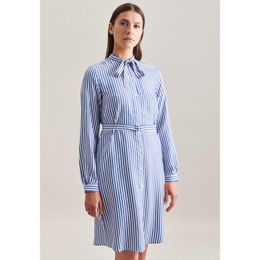 Seidensticker Damen Seidensticker Sommerkleid &raquo;Schwarze Rose&laquo; Langarm Rundhals Streifen blau L40, Normalgr&ouml;&szlig;en