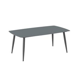 Ambia Garden Loungetisch, Dunkelgrau, Metall, Glas, rechteckig, konisch, 105x40x60 cm, Loungem&ouml;bel, Loungetische