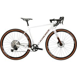 KROSS Gravelbike »Esker 7.0« 12 Gang Kettenschaltung mit Carbon-Rahmen und -Gabel weiß+weiß