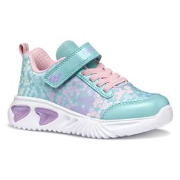 Geox Sneaker »J ASSISTER GIRL Blinkschuh«, Halbschuh, Klettschuh mit Textilfutter türkis-pink 29 29 Sportlicher Sneaker mit Blinkfunktion in der...