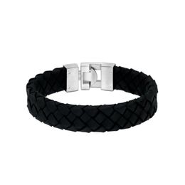 Lucardi Armband 'Urban Story' Herren Gr&ouml;&szlig;e 19 schwarz / silber