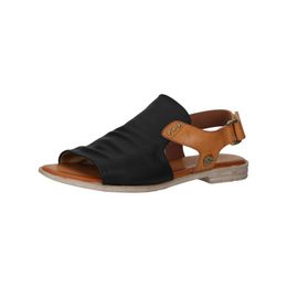 Mustang Shoes Riemchensandale &raquo;Sandalen Lederimitat/Textil&laquo; Schwarz/Braun 41 41 Verschluss: Klettverschluss