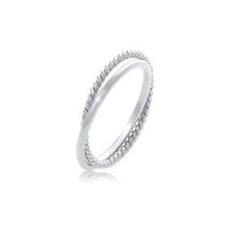 Elli Damen Fingerring &raquo;Wickelring Klassik Fein Gedreht Schmuck Geschenk 925 Silber&laquo; silber