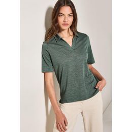 Cecil Poloshirt in Leinen-Optik balmy khaki XXL (46) XXL (46) Sommerliches Poloshirt von Cecil