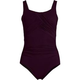 LANDS' END Shape-Badeanzug mit B&uuml;gel SLENDER in E-Cup, Damen,  Lila, Nylon-Mischung, by Lands' End
