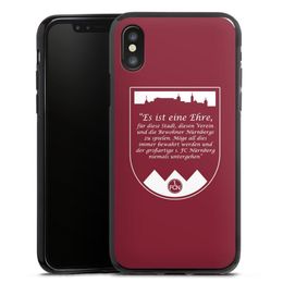 DeinDesign iPhone X Handy Silikon H&uuml;lle Case schwarz Handyh&uuml;lle 1. Fc N&uuml;rnberg Bundesliga Merchandise