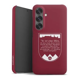 DeinDesign Galaxy S25 Handy Premium Case Smartphone Handyh&uuml;lle Schutzh&uuml;lle matt 1. Fc N&uuml;rnberg Bundesliga Merchandise Premium Case