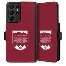 DeinDesign Galaxy S21 Ultra 5G Handy Klapph&uuml;lle Handyh&uuml;lle aus Kunst Leder schwarz Flip Case 1. Fc N&uuml;rnberg Bundesliga Merchandise Sideflip mit Lasche