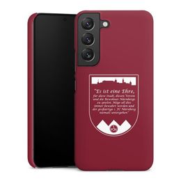DeinDesign Galaxy S22 Handy Premium Case Smartphone Handyh&uuml;lle Schutzh&uuml;lle matt 1. Fc N&uuml;rnberg Bundesliga Merchandise Premium Case