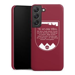 DeinDesign Galaxy S22 Handy Premium Case Smartphone Handyh&uuml;lle Schutzh&uuml;lle gl&auml;nzend 1. Fc N&uuml;rnberg Bundesliga Merchandise Premium Case
