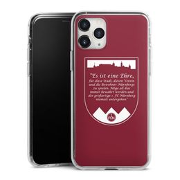 DeinDesign iPhone 11 Pro Max Handy Silikon H&uuml;lle Case transparent Handyh&uuml;lle 1. Fc N&uuml;rnberg Bundesliga Merchandise Silikon Case