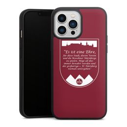 DeinDesign iPhone 13 Pro Max Handy Premium Silikon H&uuml;lle Handyh&uuml;lle schwarz Case 1. Fc N&uuml;rnberg Bundesliga Merchandise Silikon Premium Case