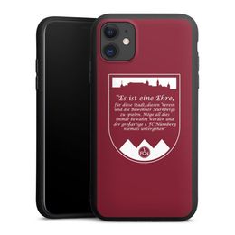 DeinDesign iPhone 11 Handy Premium Silikon H&uuml;lle Handyh&uuml;lle schwarz Case 1. Fc N&uuml;rnberg Bundesliga Merchandise Silikon Premium Case