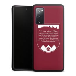DeinDesign Galaxy S20 FE Handy Premium Silikon H&uuml;lle Handyh&uuml;lle schwarz Case 1. Fc N&uuml;rnberg Bundesliga Merchandise Silikon Premium Case