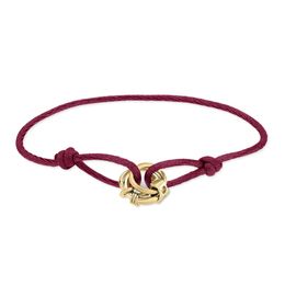 Damen Armband "Schmuck Geschenk Nylonarmband Lora", 21cm, Edelstahl Nylongelbgoldfarben, rot, Liebeskind Berlin, Edelstahl, Nylon, Armbänder