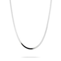 Kette ohne Anhänger Liebeskind Berlin "Schmuck Geschenk Edelstahl Halskette The Long Sleek", silber (edelstahlfarben), Halsketten, Damen, Edelstahl, L: 45 B: 3mm, B:3mm