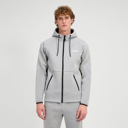 Kapuzensweatjacke Ellesse "RIGORO FZ HOODY", Herren, Gr. XXL, grau (grau marl), Obermaterial: 79% Polyester, 16% Viskose, 5% Elasthan, Sweatjacken