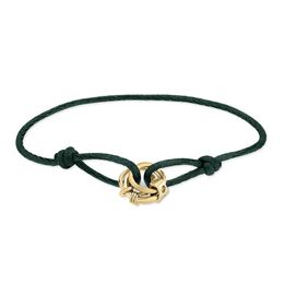 Damen Armband "Schmuck Geschenk Nylonarmband Lora", 21cm, Edelstahl Nylongelbgoldfarben, grün, Liebeskind Berlin, Edelstahl, Nylon, Armbänder