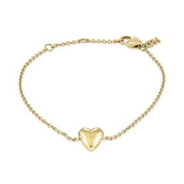 Damen Armband "Schmuck Geschenk Edelstahl Armkette Balloon Hearts", 20cm, Edelstahlgelbgoldfarben, Copenhagen Studios, Edelstahl, Armb&auml;nder