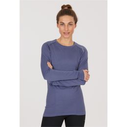 Funktionsshirt Endurance "Halen", Herren, Gr. XXS/XS, blau (blau, grau), 62% Nylon, 38% Polyester, unifarben, lang, Rundhals, Shirts Funktionsshirt, im nahtlosen Design