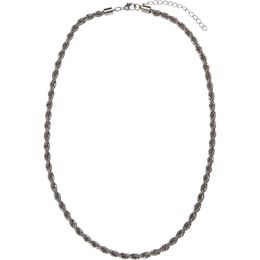 Urban Classics Damen Edelstahlkette "Urban Classics Unisex Charon Intertwine Necklace", onesize, Eisensilber, Eisen, Halsketten