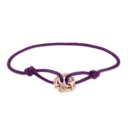 Damen Armband "Schmuck Geschenk Nylonarmband Lora", 21cm, Edelstahl Nylonroségoldfarben, lila, Liebeskind Berlin, Edelstahl, Nylon, Armbänder