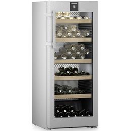 Liebherr Weintemperierschrank "WPsd 4652_994608251", Energieeffizienz: F (A-G), silber (silberfarben), B:59,7cm H:145,4cm T:67,5cm, Weink&uuml;hlschr&auml;nke