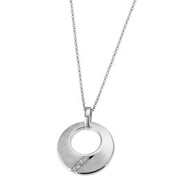 Kette mit Anh&auml;nger Firetti "Schmuck Geschenk Silber 925 Halsschmuck Halskette Ankerkette", silber (silberfarben, kristallwei&szlig;), Halsketten, Damen, Silber 925 (Sterlingsilber), L: 45, mit Zirkonia (synth.)