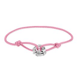 Damen Armband "Schmuck Geschenk Nylonarmband Lora", 21cm, Edelstahl Nylonedelstahlfarben, rosa, Liebeskind Berlin, Edelstahl, Nylon, Armbänder