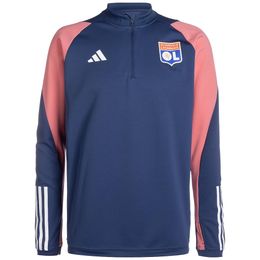 adidas Performance Sportsweatshirt 'Olympique Lyon' Herren Größe XL dunkelblau / lachs / weiß