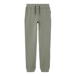 Jogginghose name it "NKMSWEAT f&uuml;r Jungen mit verstellbarem Bund und Kordelzug", M&auml;dchen, Gr. 164, N-Gr, shadow, Sweatware, Obermaterial: 80% Baumwolle, 20% Polyester, unifarben, regular fit kn&ouml;chellang, Hosen Jogginghose