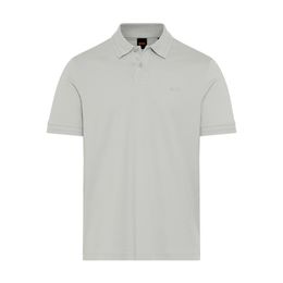 BOSS Orange Herren Poloshirt "Pe Interlock"silber043, Gr. M, Jersey, Obermaterial: 100% Baumwolle, Shirts