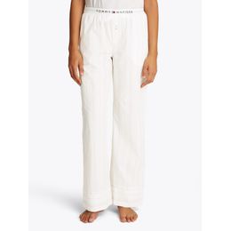 Loungehose "POPLIN PANTS", Damen, Gr. XL (42/44), N-Gr, bunt (multi colour), Popeline, Obermaterial: 100% Baumwolle, Tommy Hilfiger Underwear, gestreift, Basic, bequem lang, Hosen Loungehose, mit Streifenmuster, Logobund