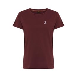 T-Shirt BOSS Orange "Elove Premium Damenmode", Damen, Gr. S (36), schwarz braun 204, Single Jersey, Obermaterial: 100% Baumwolle, bedruckt, unifarben, k&ouml;rpernah normal, Rundhals, abgesteppte Kante, Shirts T-Shirt, aus Baumwolle, Rundhals
