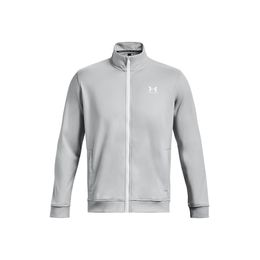 Under Armour Sportsweatjacke Herren Gr&ouml;&szlig;e XXL hellgrau / wei&szlig;