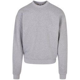 Rundhalspullover Urban Classics "Urban Classics Herren Ultra Heavy Crew", Damen, Gr. XXL, grau, 100% Baumwolle, unifarben, oversize, Rundhals, Pullover Rundhalspullover