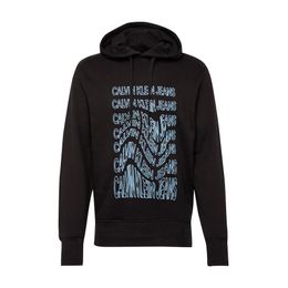 Calvin Klein Jeans Sweatshirt Herren Gr&ouml;&szlig;e XS hellblau / schwarz