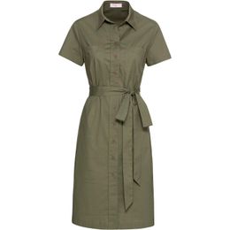 Brigitte von Sch&ouml;nfels Brigitte von Sch&ouml;nfels Hemdblusenkleid mit G&uuml;rtel Khaki (Gr&ouml;&szlig;e: 40)