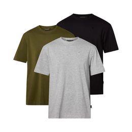 Pinewood T-Shirts, 3er-Pack Grey Melange/Pine/Black (Gr&ouml;&szlig;e: XL)